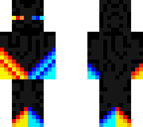 Fire & Water Enderman | Minecraft Skin