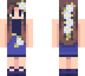 Flower girl . Blue | Minecraft Skin