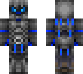 The Blue Magma in Skeleton Armor | Minecraft Skin