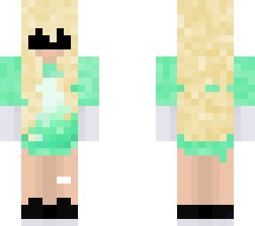 Kiply | Green version, blonde hair | Minecraft Skin