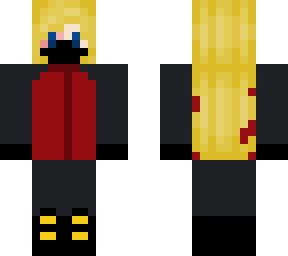 Blonde Biker Girl in Red Jacket | Minecraft Skin
