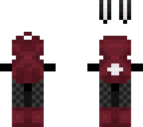 Red N Black Bunny~Outfit Base | Minecraft Skin