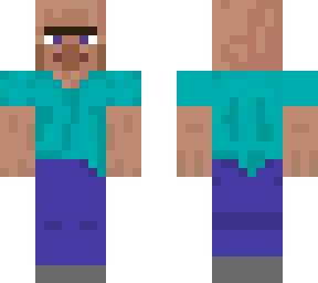 Steve Villager (With Steve's eyes and Steves arm shading) | Minecraft Skin