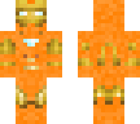 orange iron man by bas | Minecraft Skin