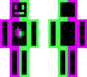 split nitro purple and neon green thing | Minecraft Skin