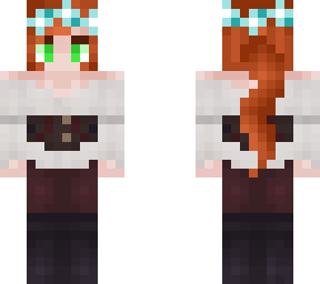 Pirate Girl - Snowflake Wreath | Minecraft Skin