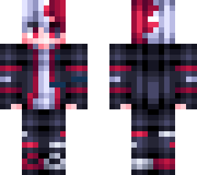 red and silver demon | Minecraft Skin