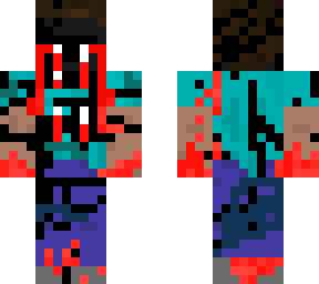 entity corrupted Steve but with his mouth closed | Minecraft Skin