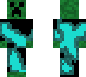 cyan creeper | Minecraft Skin