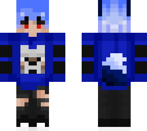 Pastel Blue Wolf Boy | Minecraft Skin