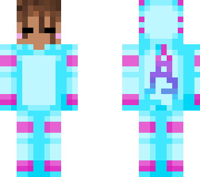 Cyan axolotl onesie dreadhead | Minecraft Skin