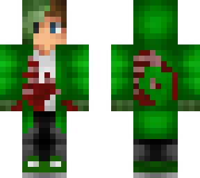 Green hood zombie boy | Minecraft Skin