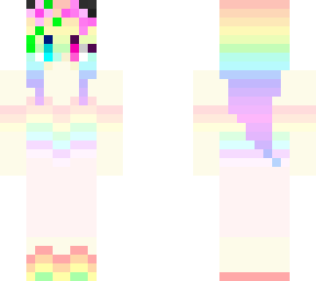MineCraft Fan Girl RainBow Godeds In Heven | Minecraft Skin
