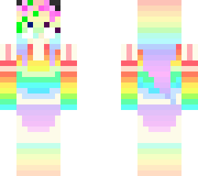 MineCraft Fan Girl RainBow Godeds3 | Minecraft Skin