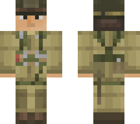 U.S 101st Airborne Division Soldier (WW2) | Parachute Var. | Minecraft Skin