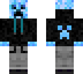 Minecraft Blue Creeper Texture