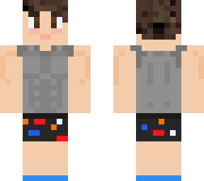 Boy with sleeveless shirt and shorts | Minecraft Skin