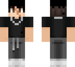 yuji with black hair and tatoo | Minecraft Skin
