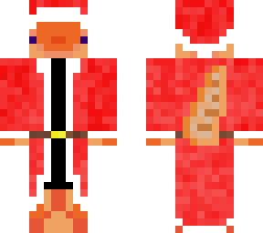 orange christmas axolotl | Minecraft Skin