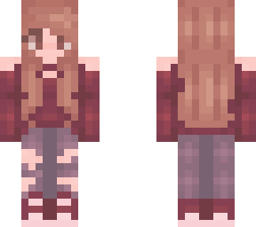 Red sweater girl | Minecraft Skin