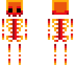 Flame skeleton | Minecraft Skin