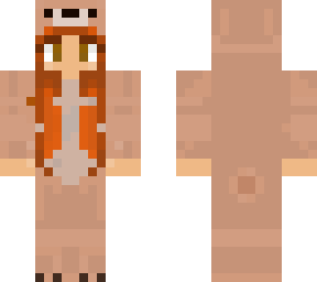red hair bear onesie cute | Minecraft Skin