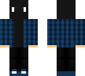 blue flannel boy ski mask | Minecraft Skin