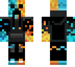 fire and ice creeper | Minecraft Skin
