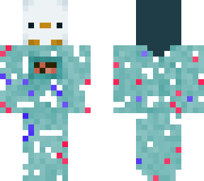 penguin sitting on robot body | Minecraft Skin