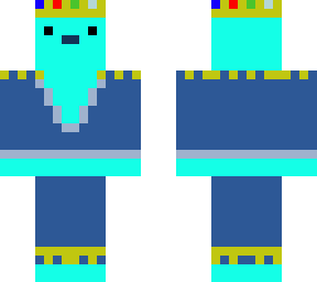 Light-Blue King | Minecraft Skin