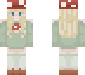 blond mushroom girl | Minecraft Skin