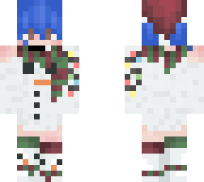 Matching Flower Skin - CornFlower Christmas Snowman | Minecraft Skin