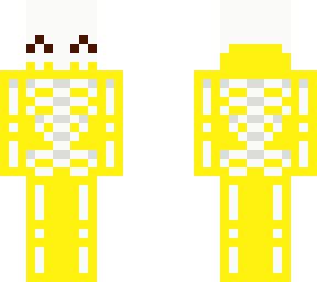 Happy yellow Skeleton | Minecraft Skin