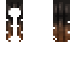 Ombre Hair Base Black to Brown | Minecraft Skin