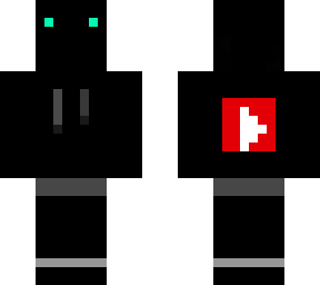 silhouette with yt logo on back | Minecraft Skin