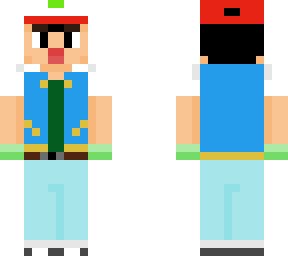 A007 Ash Ketchum - Pokemon Pocket Monsters | Minecraft Skin
