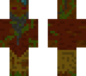 Nature-Infected Dwarf with ragged clothing and thin beard | Minecraft Skin