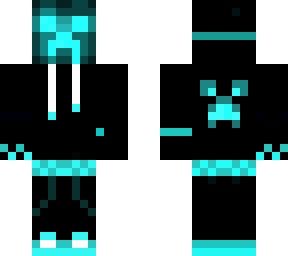 Blue-Creeper-Glowy Skin | Minecraft Skin