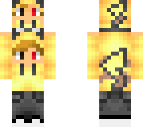 Pikachu gamer holding his plush | Minecraft Skin