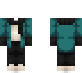 OB - Simple Dark Cyan Winter Coat w/ Scarf | Minecraft Skin