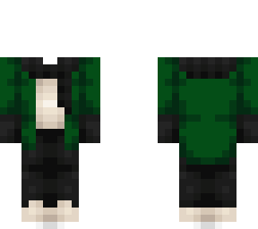 OB - Simple Dark Green Winter Coat w/ Scarf | Minecraft Skin