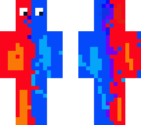 fire and water | Minecraft Skins