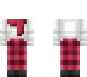 Plaid Pants and Scarf Set 1.0 Red | Minecraft Skin