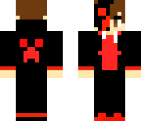 Creepermask black and red version | Minecraft Skin