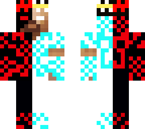 half angle half demon herobrine | Minecraft Skin