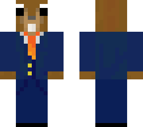Not my squirrel, now it's in a suit, got a tail | Minecraft Skin