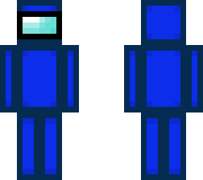 Blue Among Us MineCraft Character | Minecraft Skin