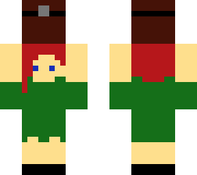 Pixel Alex mit Truhe | Minecraft Skin