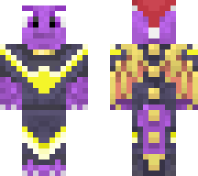 Spyro the Dragon Mithril Armor and Santa Hat | Minecraft Skin