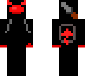 among us black with devil horns | Minecraft Skin